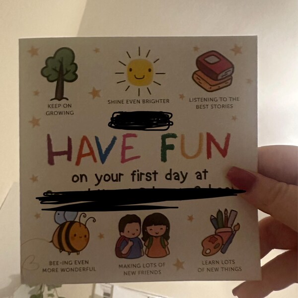 First Day at School Card, Back to School, First Day Infant School ...
