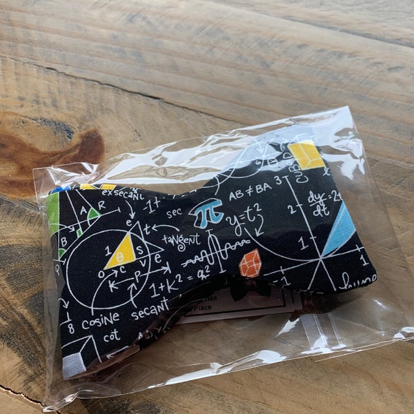 Geometry Bow Tie, Math Equations, Colorful Shapes, Self-tie or Pre-tied ...