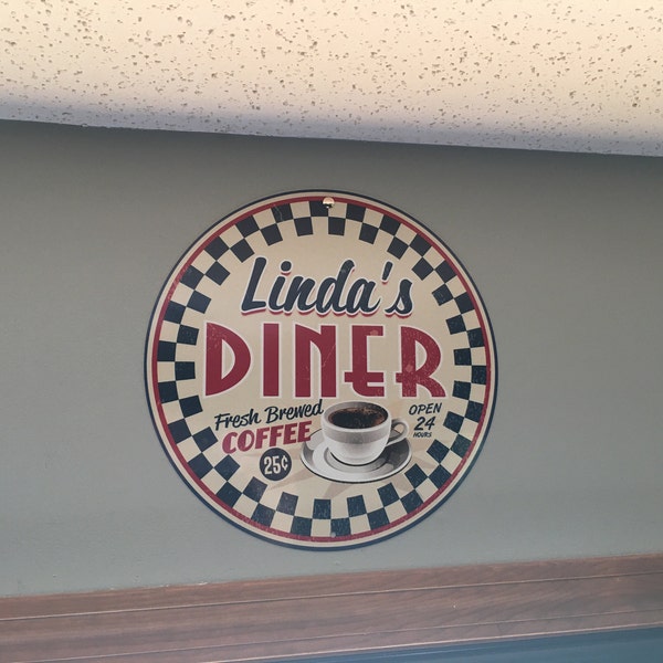 Diner Signs Customized, Retro Drive in Diner Decor, Diner Sign Ideas ...