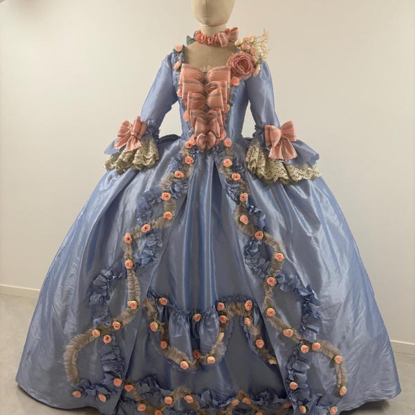 Sky Blue Rococo High Heels Marie Antoinette Pink Shoes Baroque Costume ...
