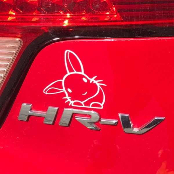 Peeking Head Tilt Bunny Decal Sticker; Rabbit Car Sticker/ Laptop Decal ...