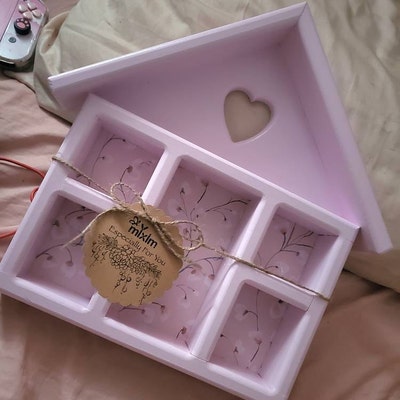 Pink Wood Shadow Box, Pink Wall Accent, Pink Wall Hanging Shelf, Pink ...