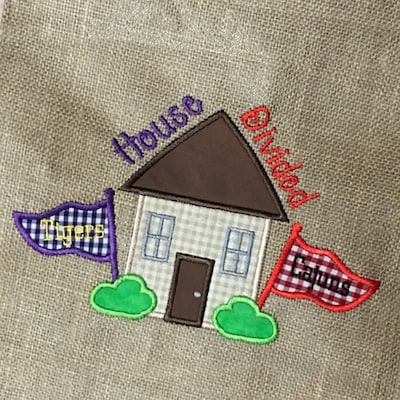 Machine Embroidery Design Applique House Divided INSTANT DOWNLOAD - Etsy