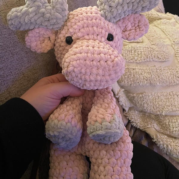 No Sew Moose Snuggler Pattern | Crochet Amigurumi PDF - Etsy
