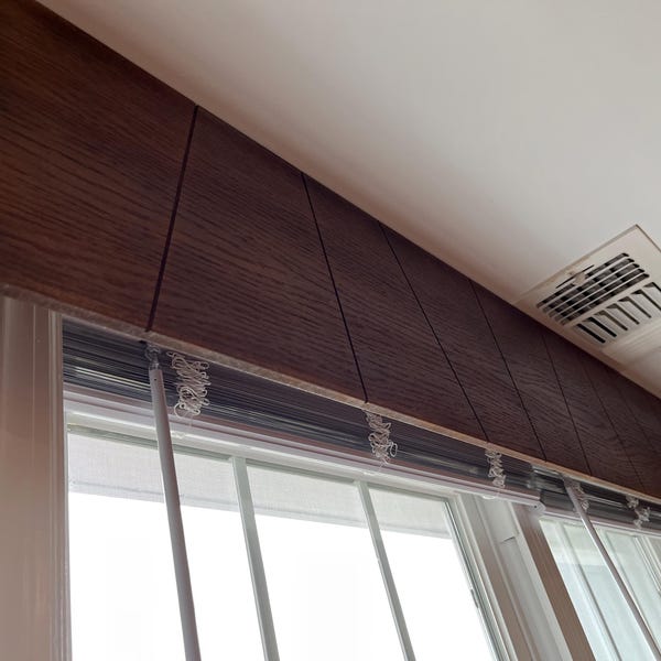 Single Window Cornice & Rail, Wooden Window Valance With Rail ...