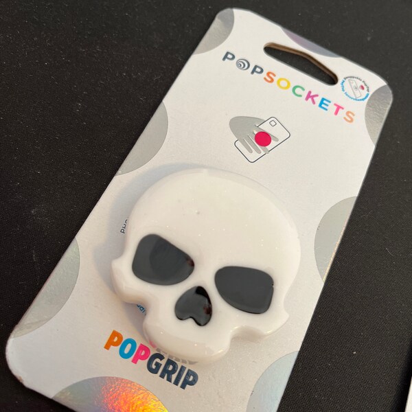 Adorable Handmade Resin Skull Phone Grip , Skull Popsocket , Kawaii ...