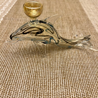 Hand Blown Glass Snake Dragon Pipe. - Etsy