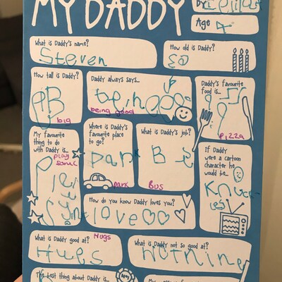 Daddy Father's Day / Birthday Card Personalised Fill in Blanks ...