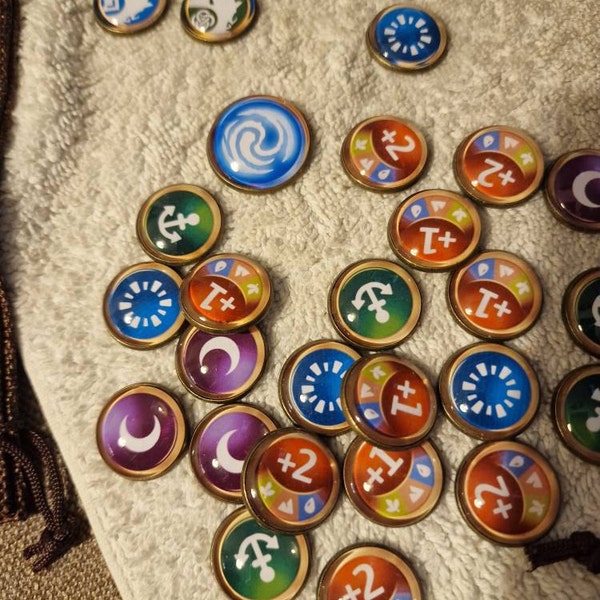 Bandits RPG Tokens Glass and Metal Deluxe Tokens Handmade by the Token ...