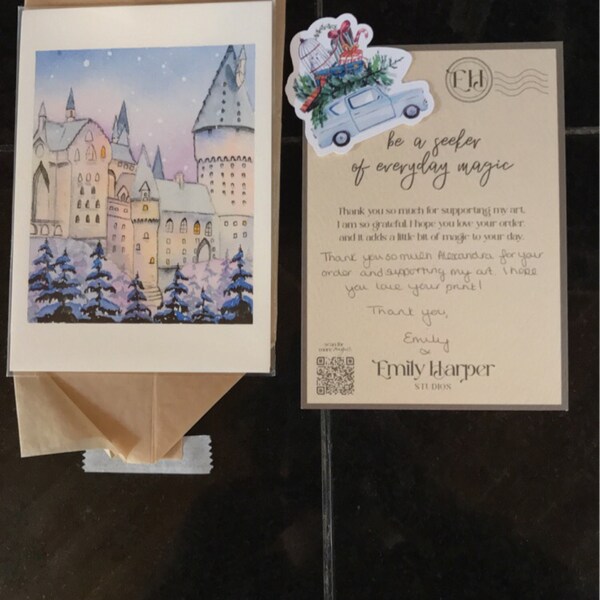 Christmas at the Burrow Card, Christmas Card, Magical Christmas Card ...