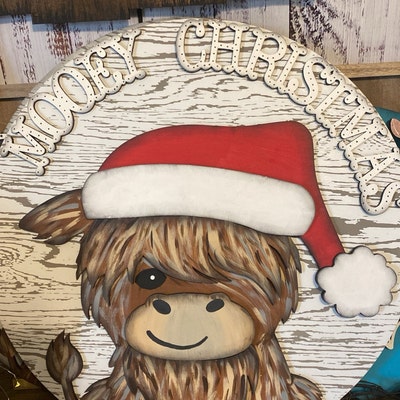 Highland Cow Sled Wood Blank DIY Kit Sled Door Hanger - Etsy
