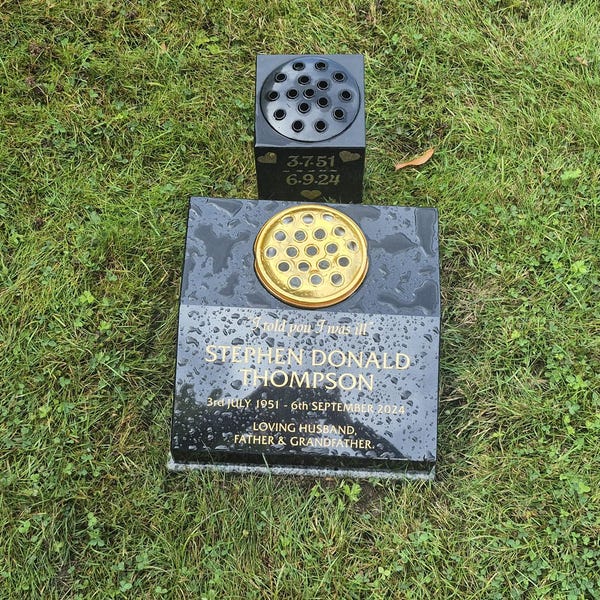 Personalised Granite Memorial Plaque Bible Open Book Grave Marker ...