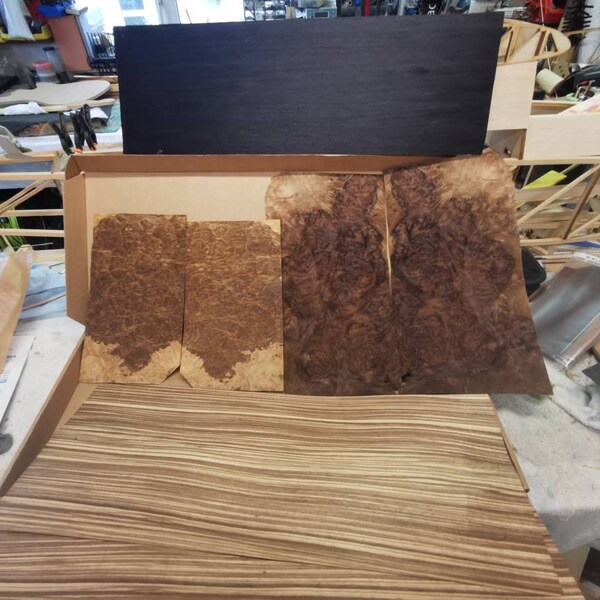 Dyed Wood Veneer Essentials Mix, 30cm (~11.8″) Long, 5 Sheets Total ...