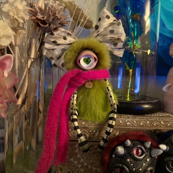 Pink Gentle Teddy Bear - Cyclops _ MADE-TO-ORDER! - Etsy