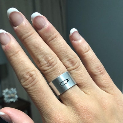 Puerto Rico Metalstamped Ring - Etsy