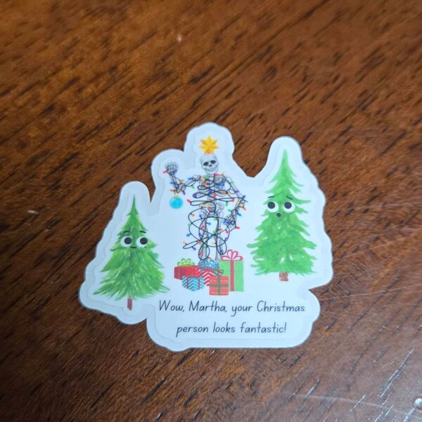 Funny Christmas Sticker, Tiny Tots With Their Eyes All Aglow, Stocking ...