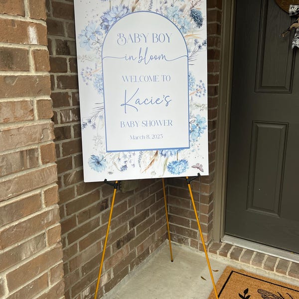 Diaper Pong Game Rules Blue Teddy Bear Baby Shower Sign, Printable, Boy ...