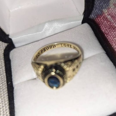 Customized Sterling Silver Womens High School Class Ring Gem Collection ...