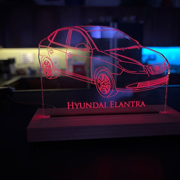 Toyota Supra Edge Lit LED Acrylic Light up Sign Desk Model Night Light ...