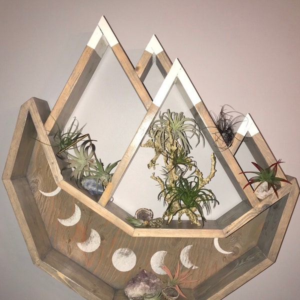 Moon Shelf, Mountain Shelf, Essential Oil Shelf, Crystal, Moon Phases ...