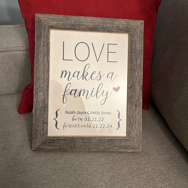 Love Makes a Family Adoption Gift Gift for Gotcha Day Family Gift for ...
