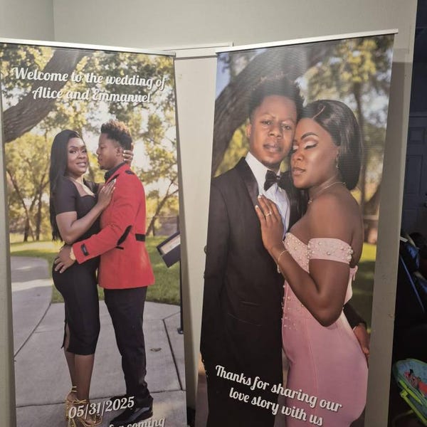 Custom Wedding Retractable Banner Stand INCLUDED With Full Color Print ...