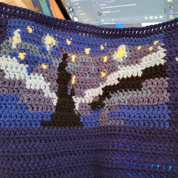 Starry Night Sweater - Crochet Pattern - Etsy