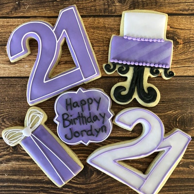 21 or Twenty One or Twenty First Number Cookie Cutter and Fondant ...