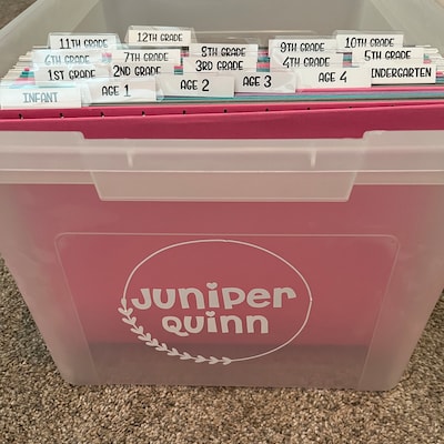 School Years Digital Infographic Download Memory Bin Kit DIY Memory ...