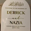 Mirror Nikkah Sign, Islamic Acrylic Welcome Entrance Sign, Personalized ...