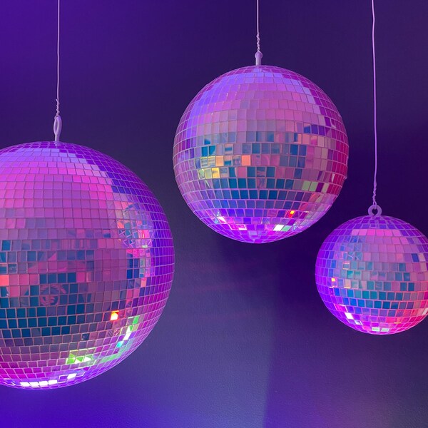 12 Inch Disco Ball Iridescent Decor Disco Balls Disco Holographic ...