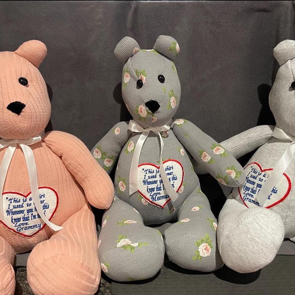 Memory Patches for Bears or Pillows - Etsy