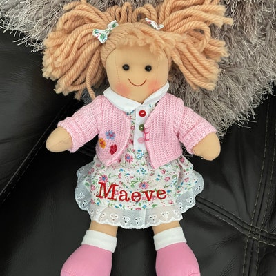 Rag Doll Poppy Personalised With Any Name. 28 Cm Ragdoll Christening ...