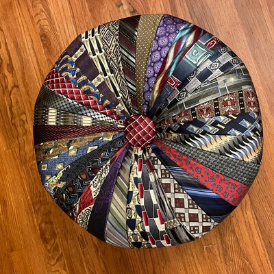 Custom Tuffet Stool Made With YOUR TIES - Etsy