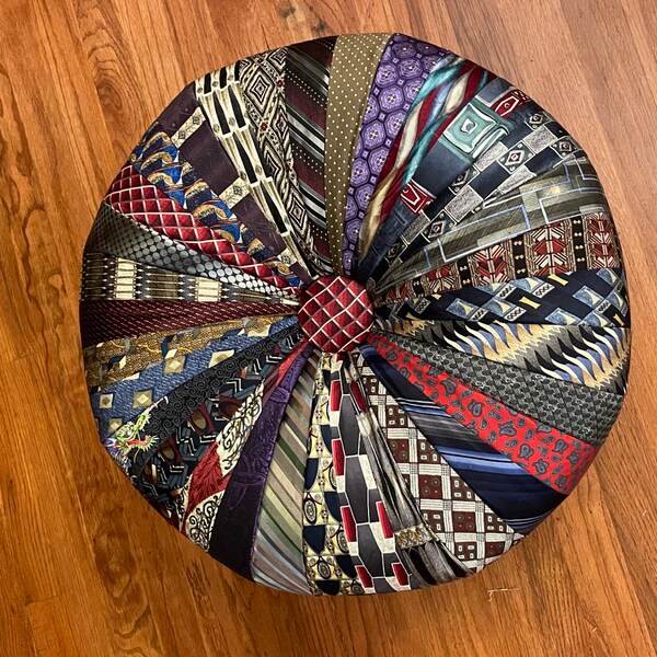Custom Tuffet Stool Made With YOUR TIES! - Etsy