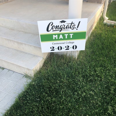 Personalized Senior Graduation Class of 2020 Yard Sign Including Stakes ...