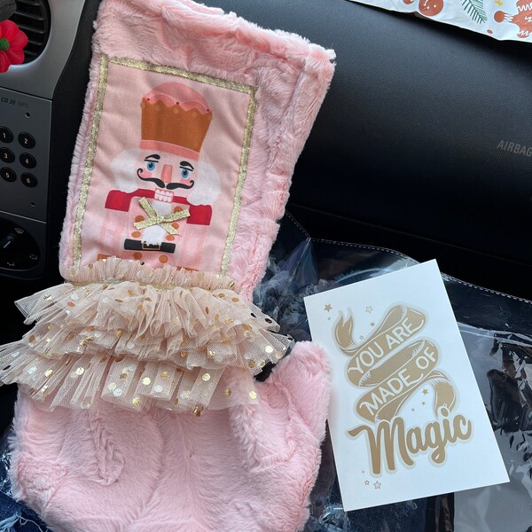 Nutcracker Stocking// Christmas Stocking//pink Christmas Stocking - Etsy