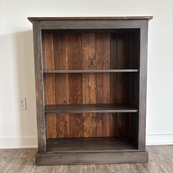 Bookcase - Amish Handmade Bookshelf - 4 Shelf Multipurpose Cabinet ...