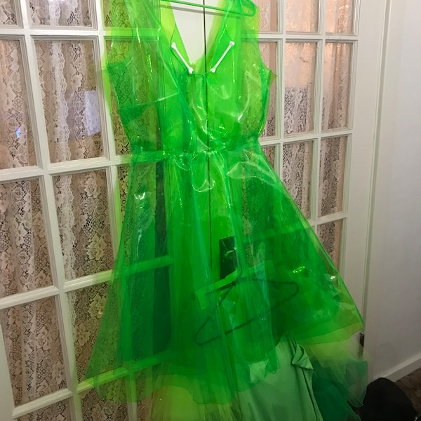 Lime Green Marine PVC Tinted Plastic Vinyl Fabric- Sold by the Yard ...