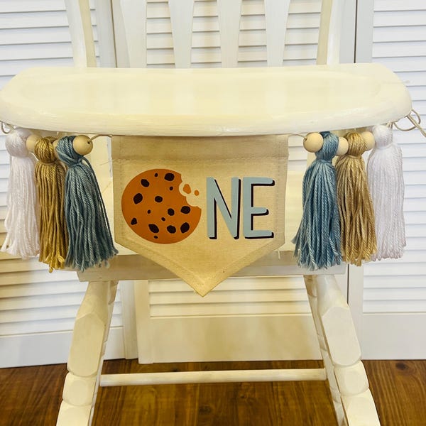 First Down 1st Birthday High Chair Banner, Football Decorations, Custom ...