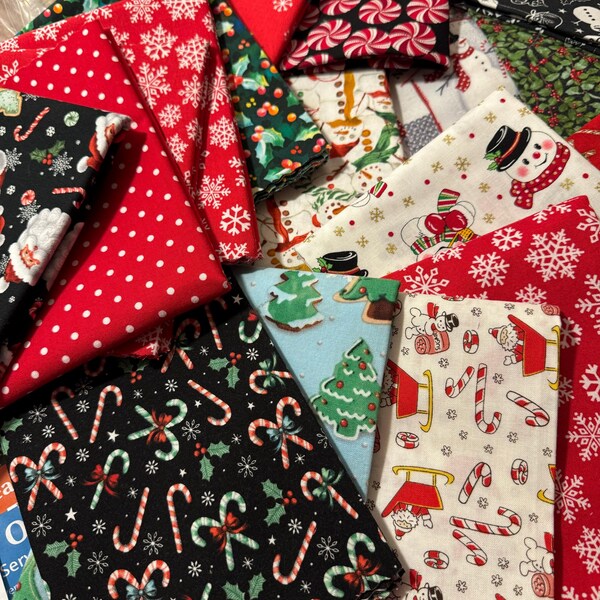 Black White Fabric Bundle, Set of 6 Fabrics, Half Yard per Fabric, 100% ...