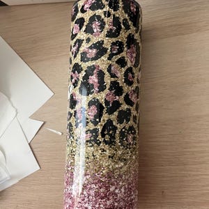 20 Oz Hot Pink Glitter STNA Sublimation Skinny Tumbler Design Straight ...