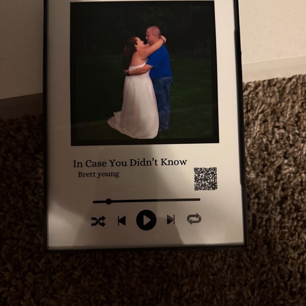 Music Frame-"our Song" Printable W/ Scannable Code-digital Download ...