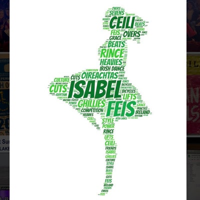 Personalised Irish Dancer Print, Word Art Print, Unframed Print ...
