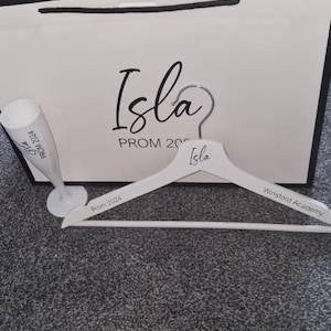 Personalised Prom Gift Bag, Hanger & Flute Gift Set - Etsy UK