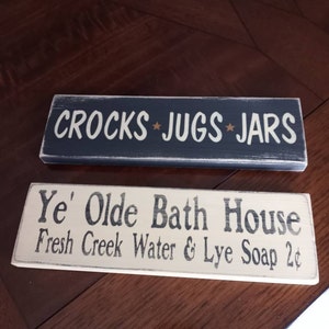 Primitive Ye Olde Bath House Sign - Etsy