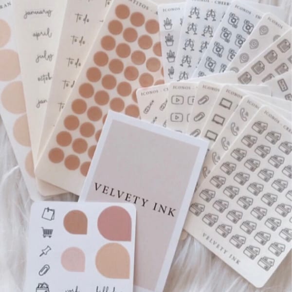 Custom Mini Icons Stickers Sheet Decoration Stickers. Minimal Planner ...
