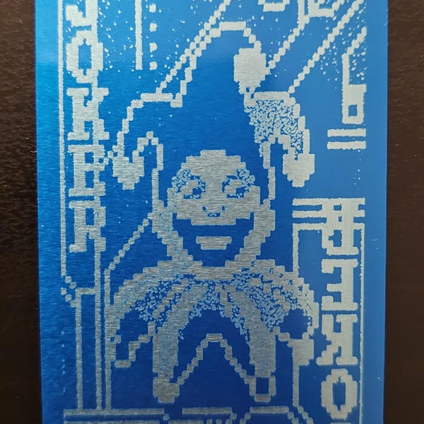 Metal Skip Cancel Undo Cards Matte Black Anodized Aluminum Laser ...