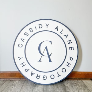 3D Round Logo Sign for Business Interior Logo Sign Lobby - Etsy