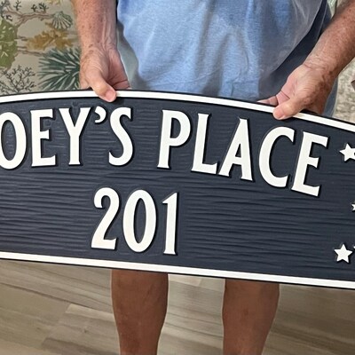 Personalized Custom PVC Sign for Your Beach Home Coastal Retreat 47x11 ...